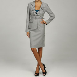 Anne-Klein-Ruffle-Skirt-Suit - LivingBetter50